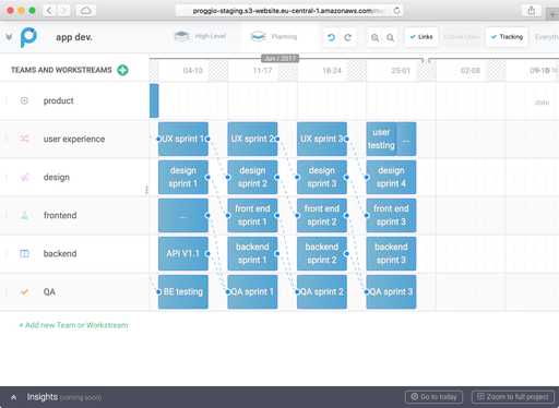 Featured React project for Proggio by 500Tech